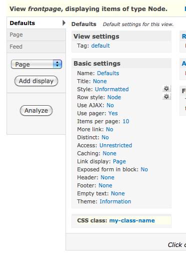 Enable users to add a CSS class name to a view [#582348] | Drupal.org